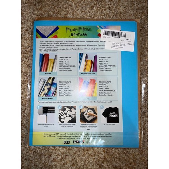 Art | Glow In The Dark Ironon Heat Transfer Vinyl 5 Sheets Neon Blue ...